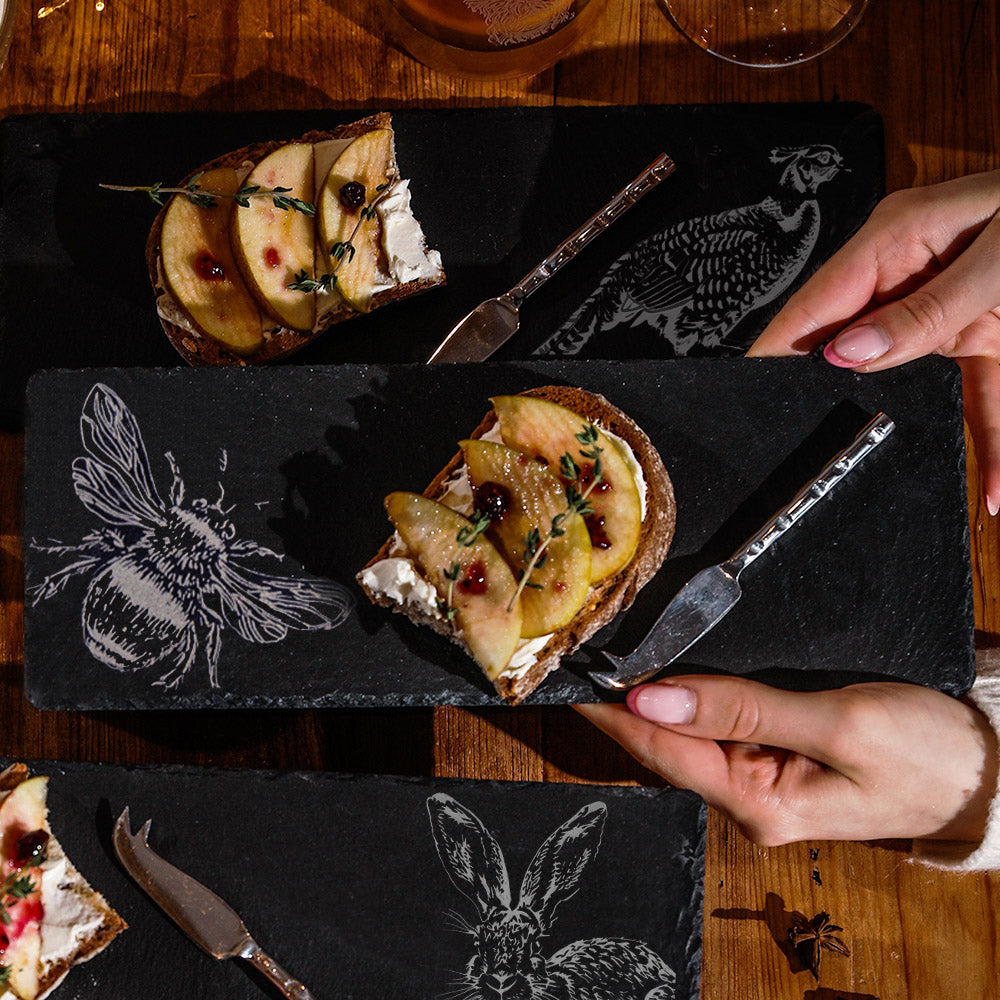 Bee Mini Slate Cheese Board & Knife Set | Selbrae House