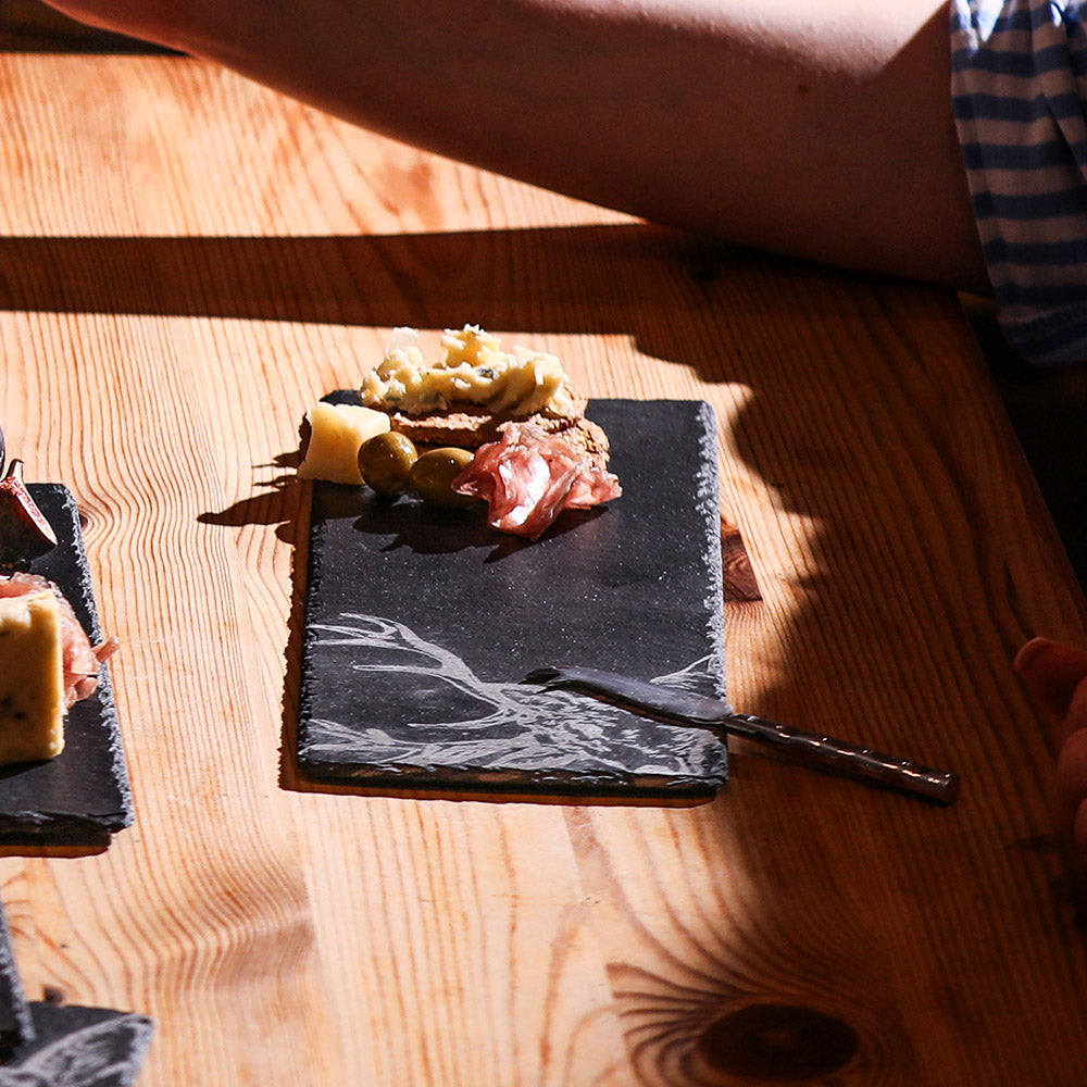 Stag Mini Slate Cheese Board & Knife Set | Selbrae House