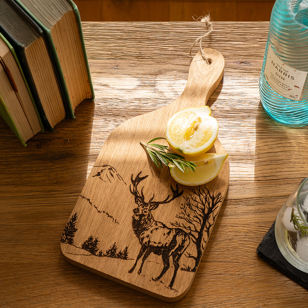 Scenic Stag Small Oak Hanging Paddle | Selbrae House