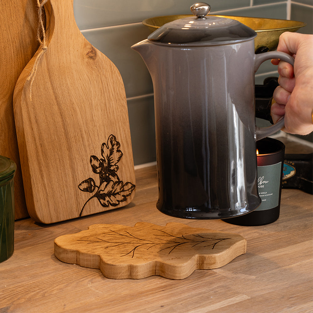 Oak Leaf Oak Pot Stand | Selbrae House